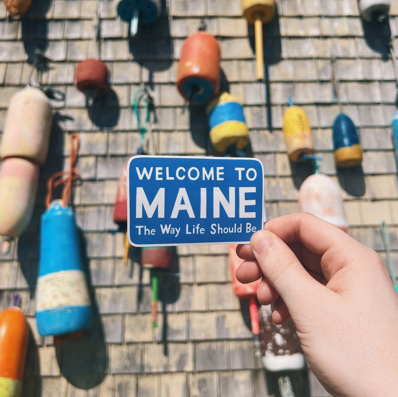 Welcome to Maine Sign Sticker - Etsy