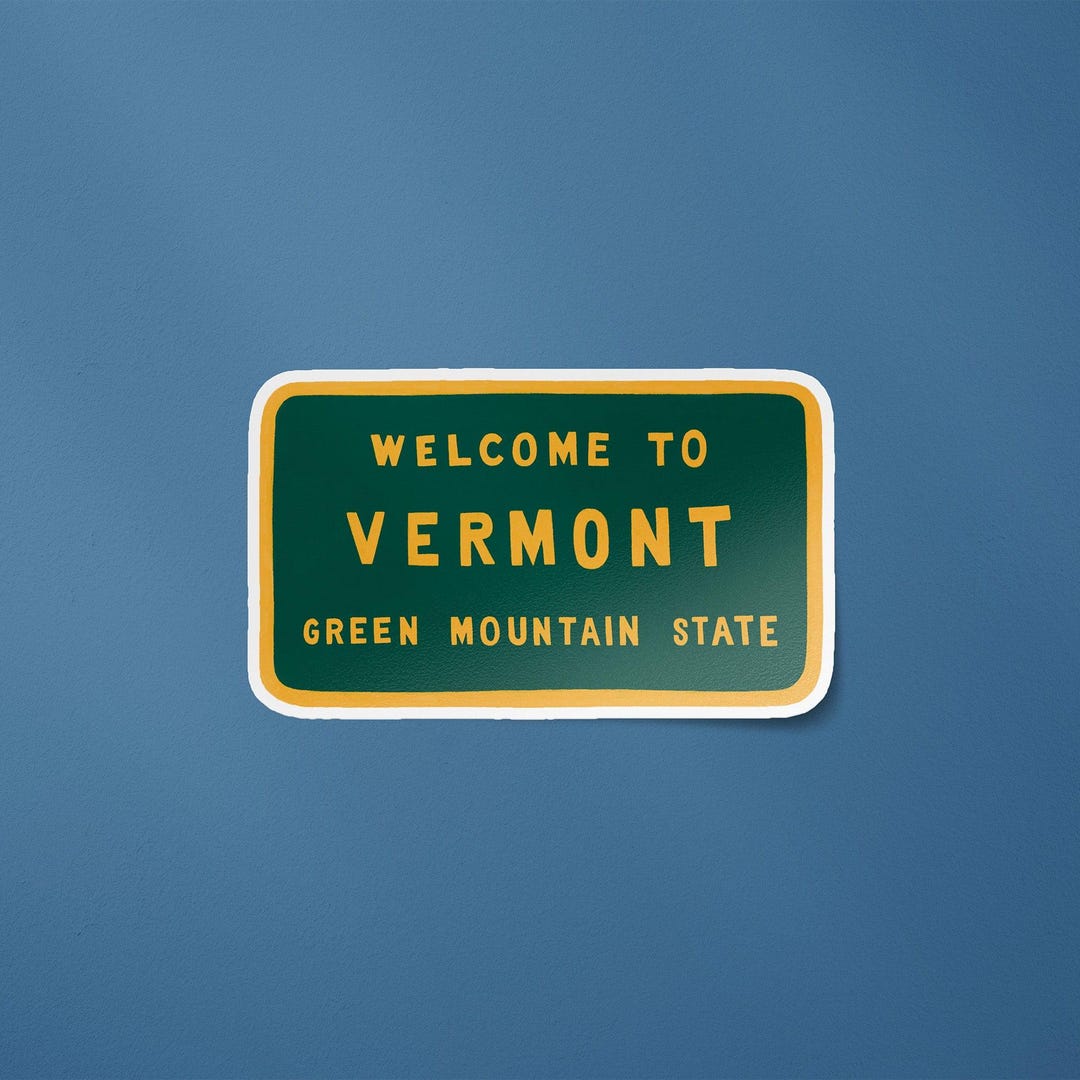 Vermont Sign Sticker - Etsy