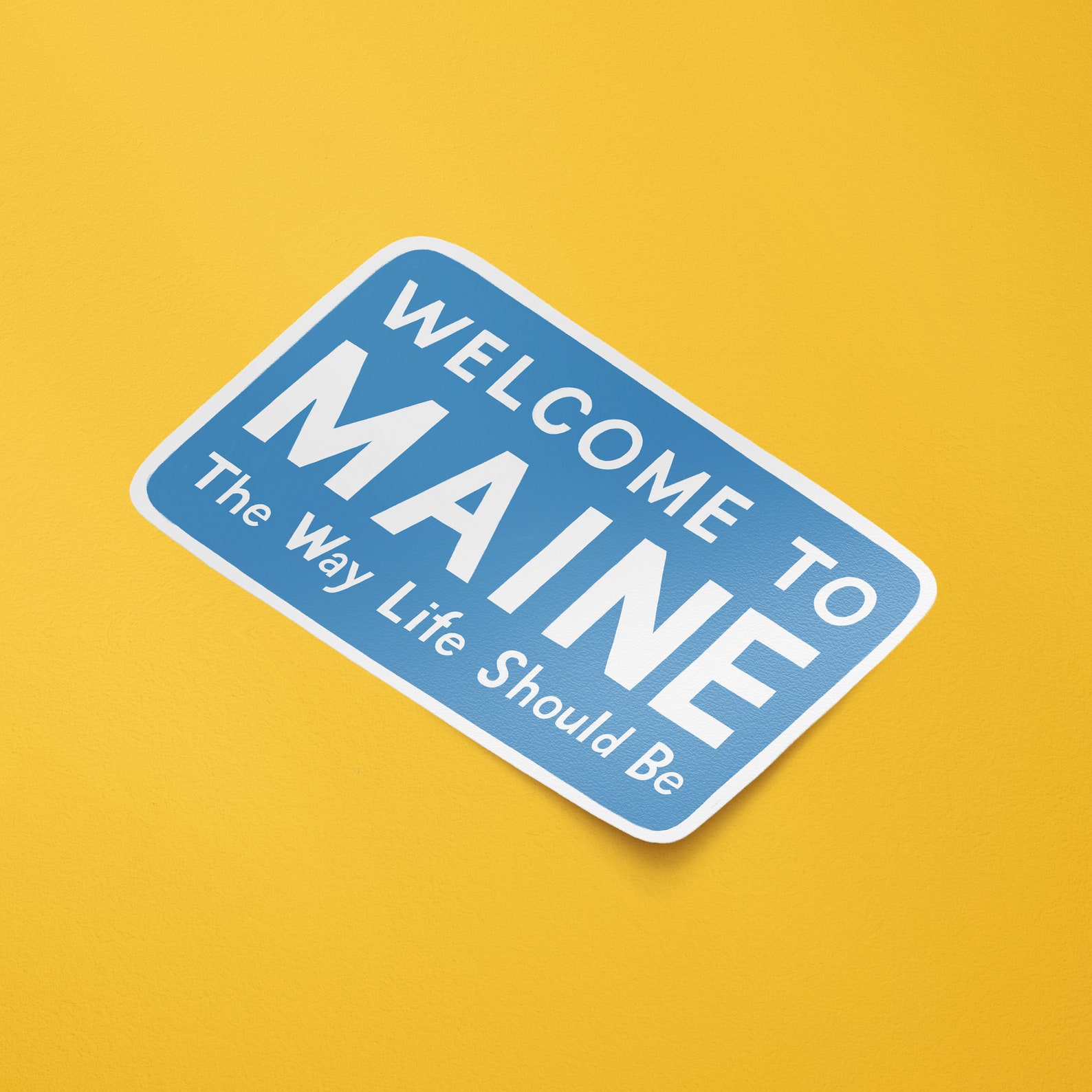 Welcome to Maine Sign Sticker - Etsy