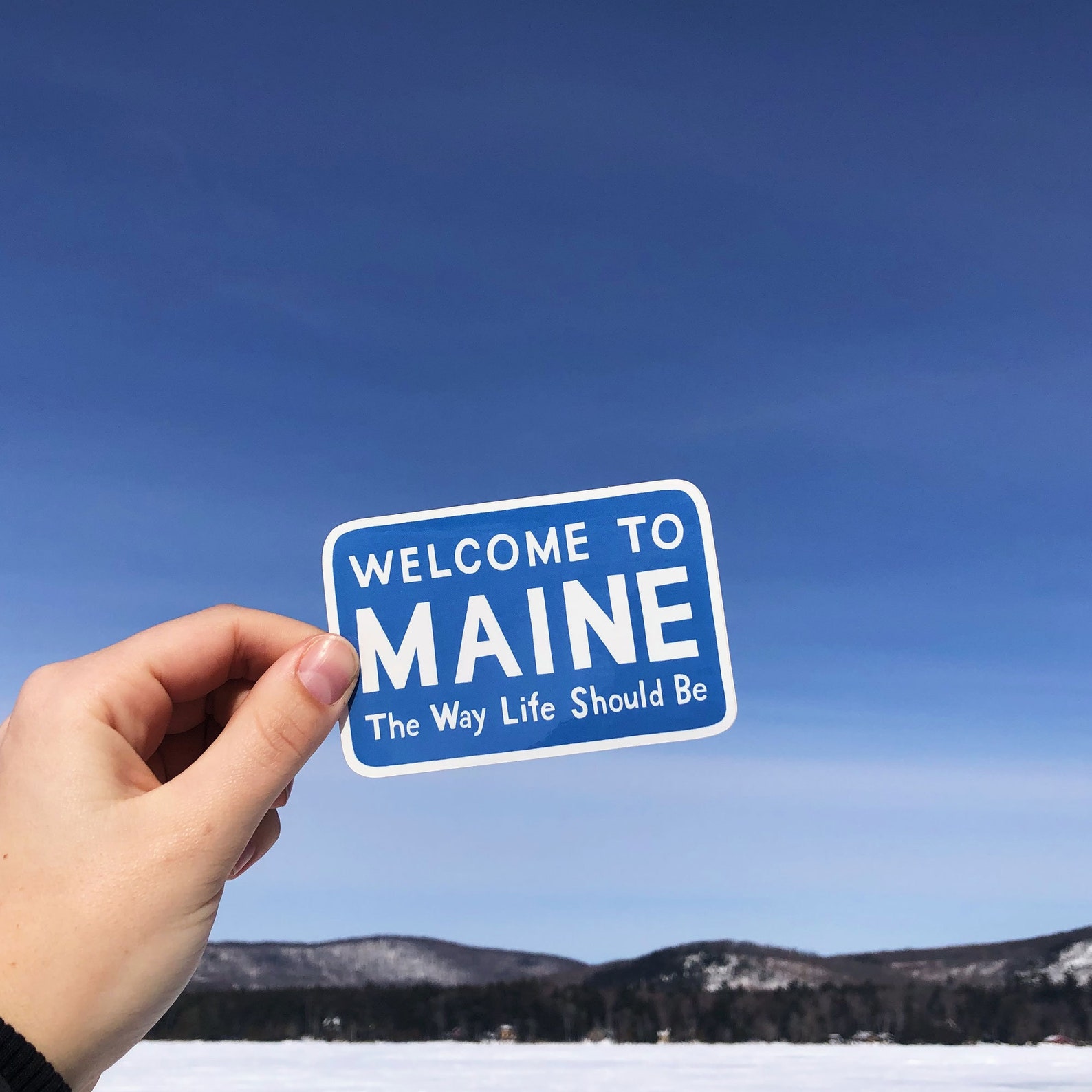 Welcome to Maine Sign Sticker - Etsy