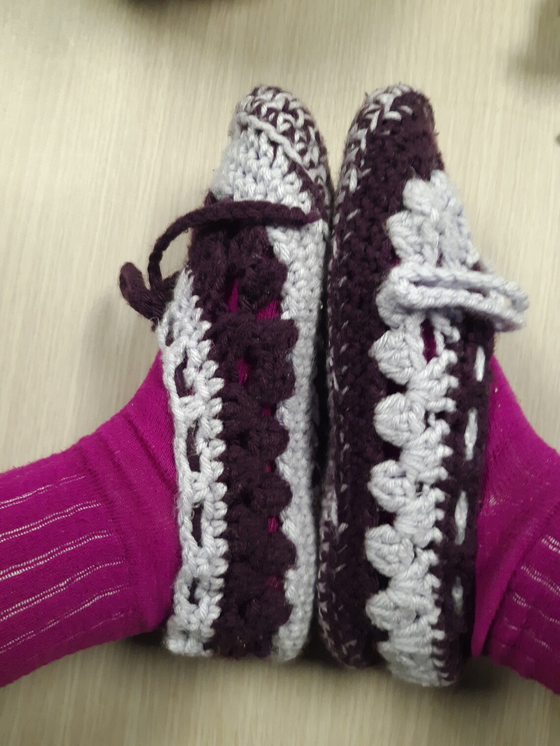 Custom Color Crochet Slippers, Slippers, Crochet House Shoes, Adult ...