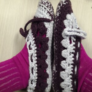 Custom Color Crochet Slippers, Slippers, Crochet House Shoes, Adult ...