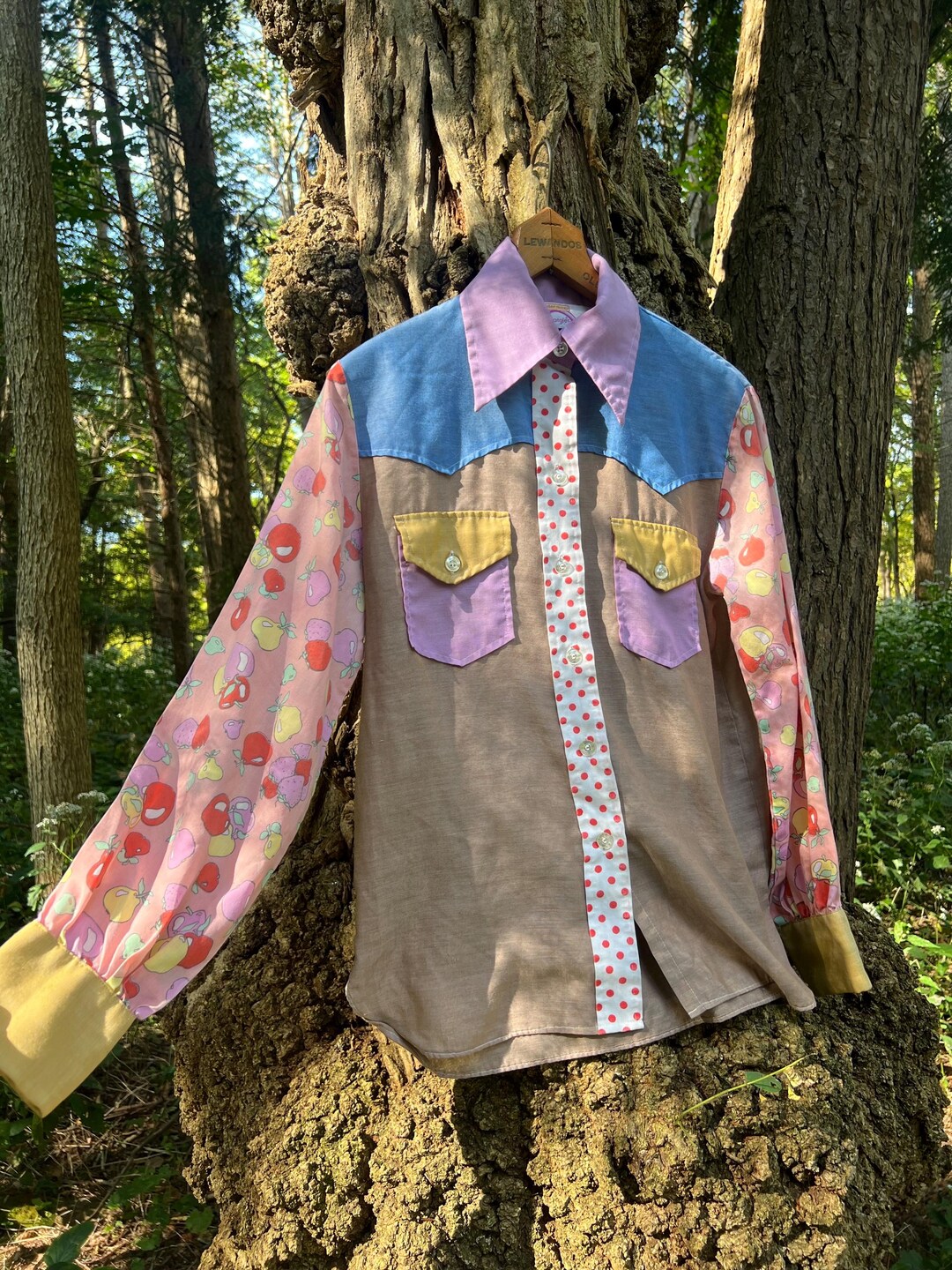 70’s Vintage Peter Max X Wrangler Collab Psychedelic Fruit Print Pop ...