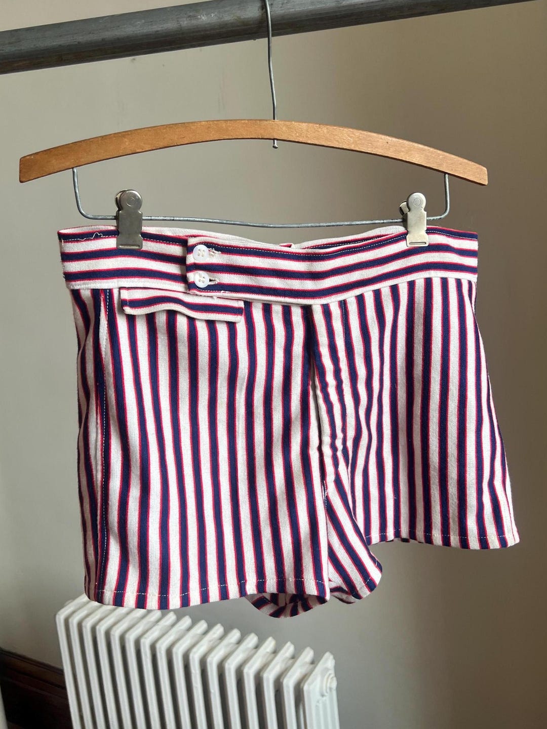 60s Vintage Red White and Blue Striped Tiki Brand Swim Shorts - Etsy