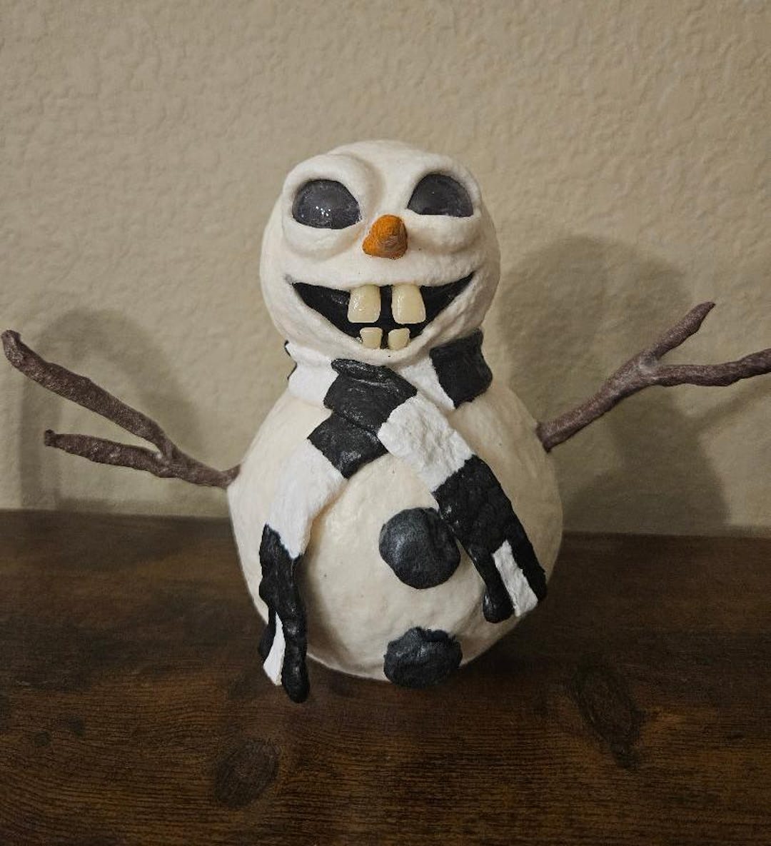 Christopher the Sinister Snowman - Spun Cotton - Etsy
