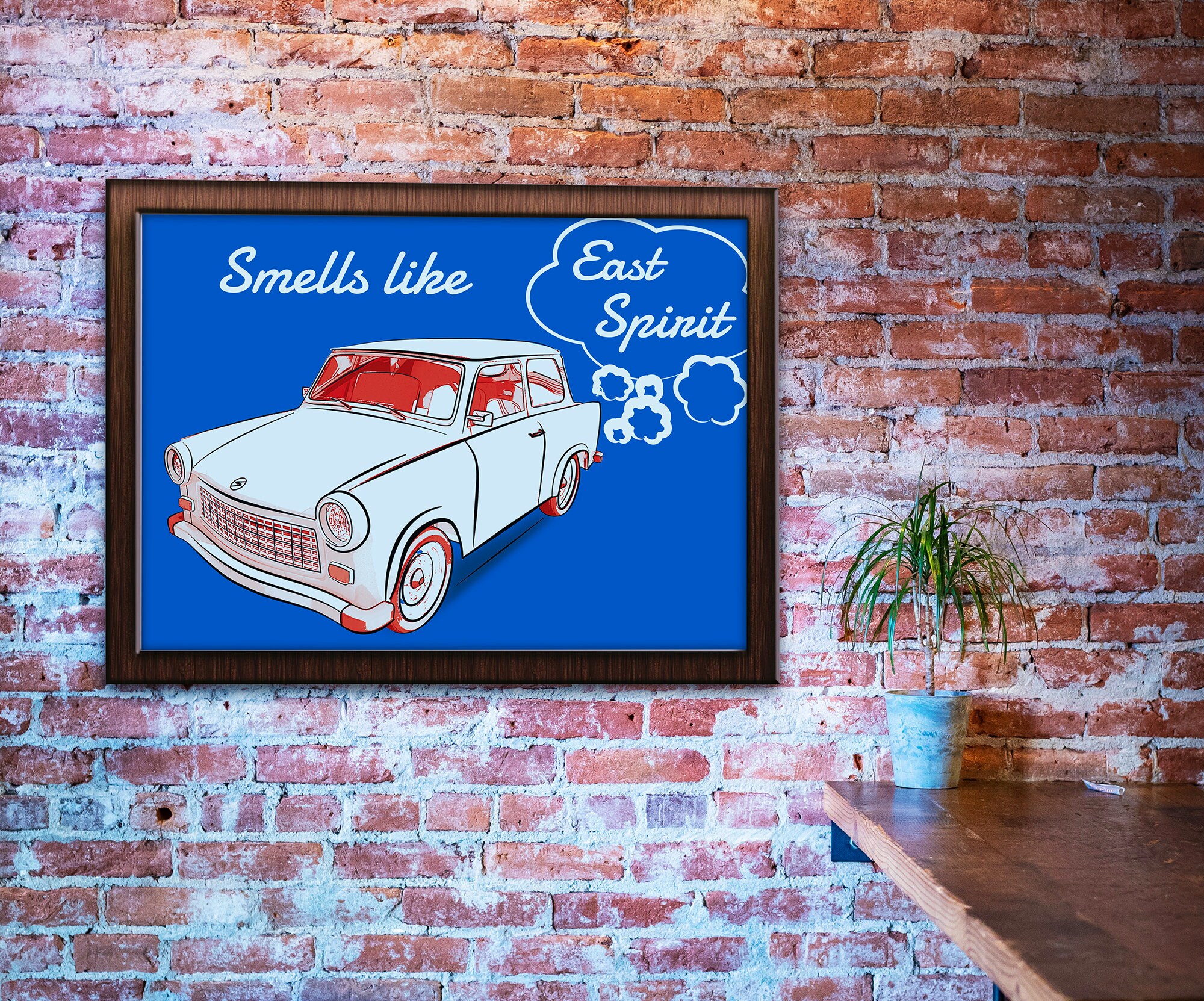 Printable Trabant Illustration "i Love Trabi" / Oldtimer Retro Car - Etsy