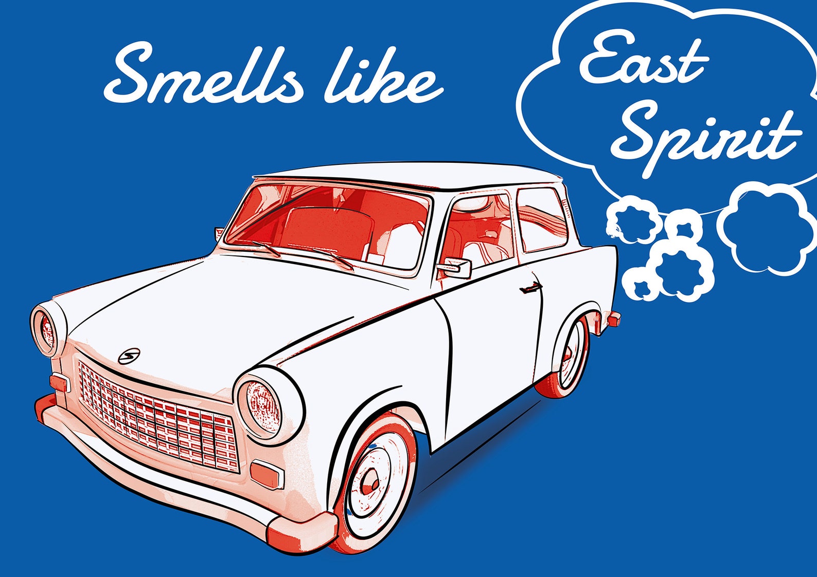 Printable Trabant Illustration i Love Trabi / - Etsy