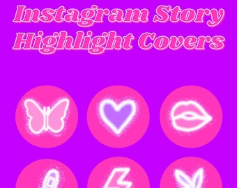 Y2K Instagram Story Highlight Covers 2.0 Lilac & Pink - Etsy