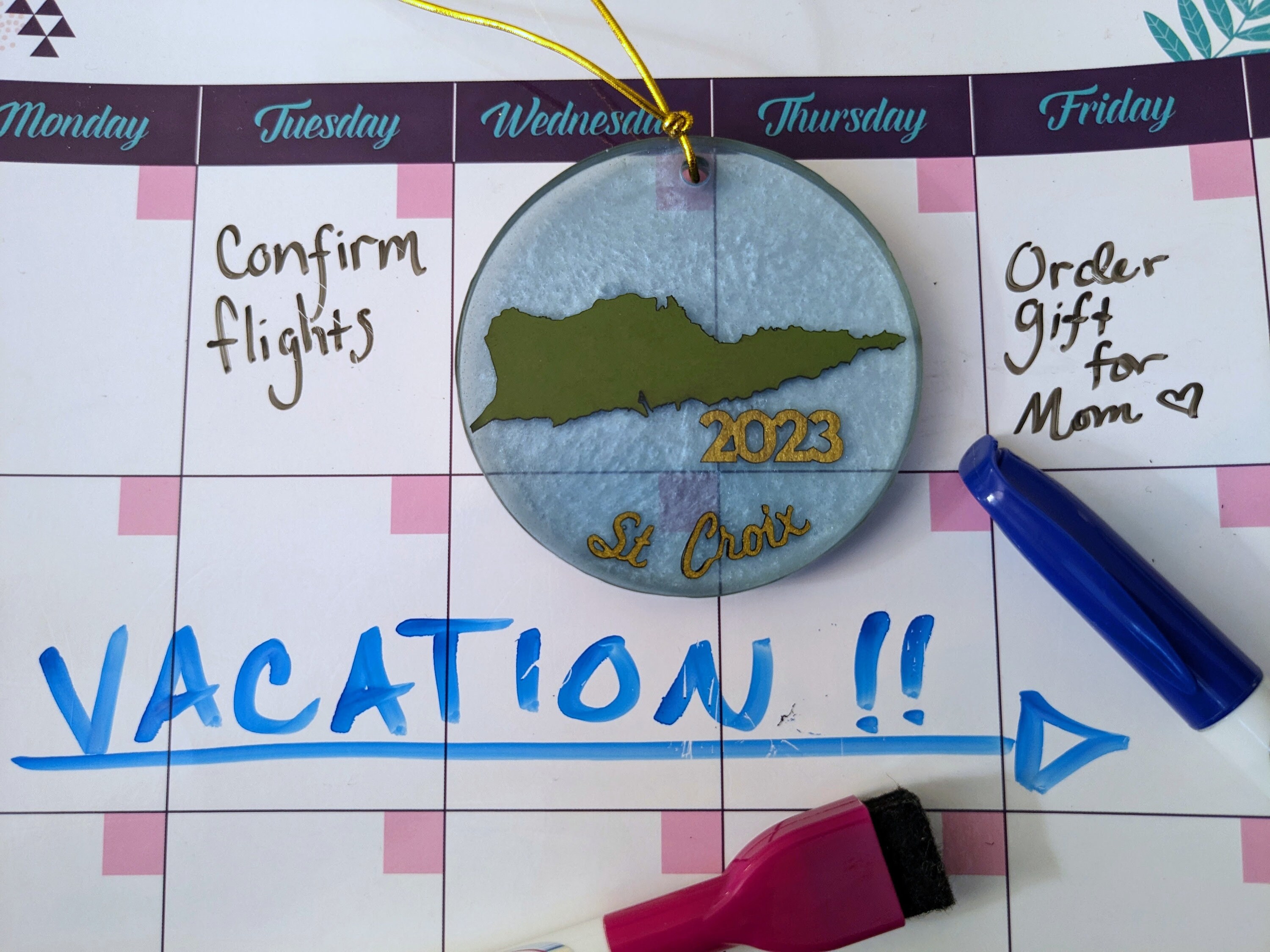 St. Croix USVI Resin Christmas Tree Ornament Beautiful Island - Etsy