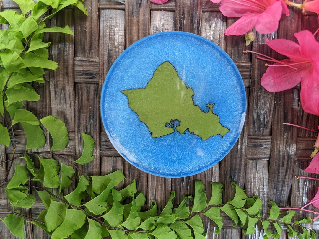 Oahu Map Magnet, Cute Hawaiian Island Vacation Souvenir, Housewarming ...