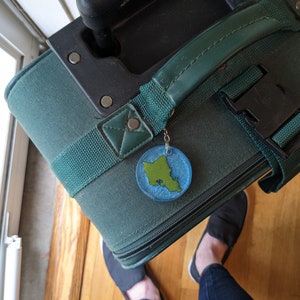 Oahu Island Hawaii State Keychain, Charming Blue Resin Hawaiian ...