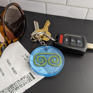 Reef Bay Petroglyph Keychain, St. John USVI Blue Resin Vacation ...