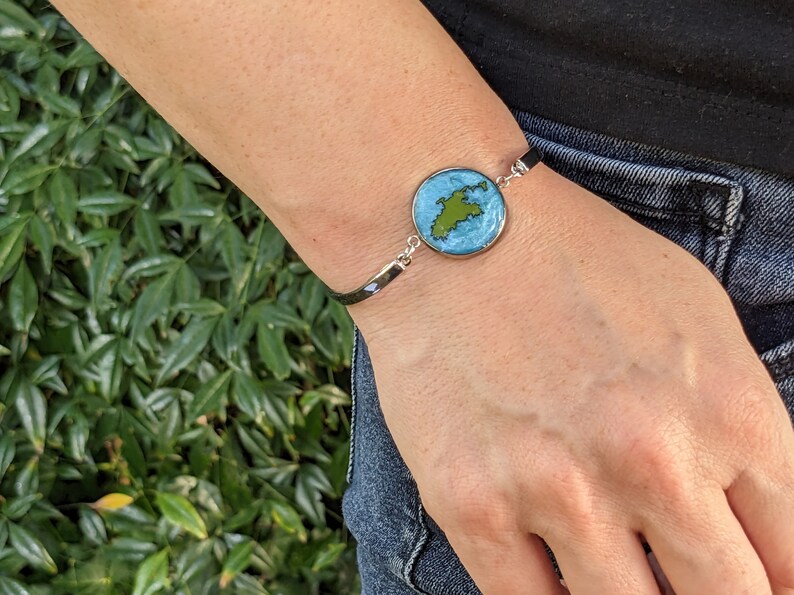 St John USVI Bracelet, Stunning Resin Silver Jewelry, Virgin Island ...