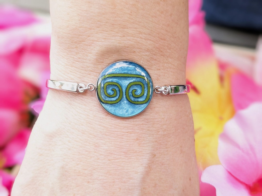 Reef Bay Petroglyph Bracelet, Stunning St John USVI Resin Silver ...