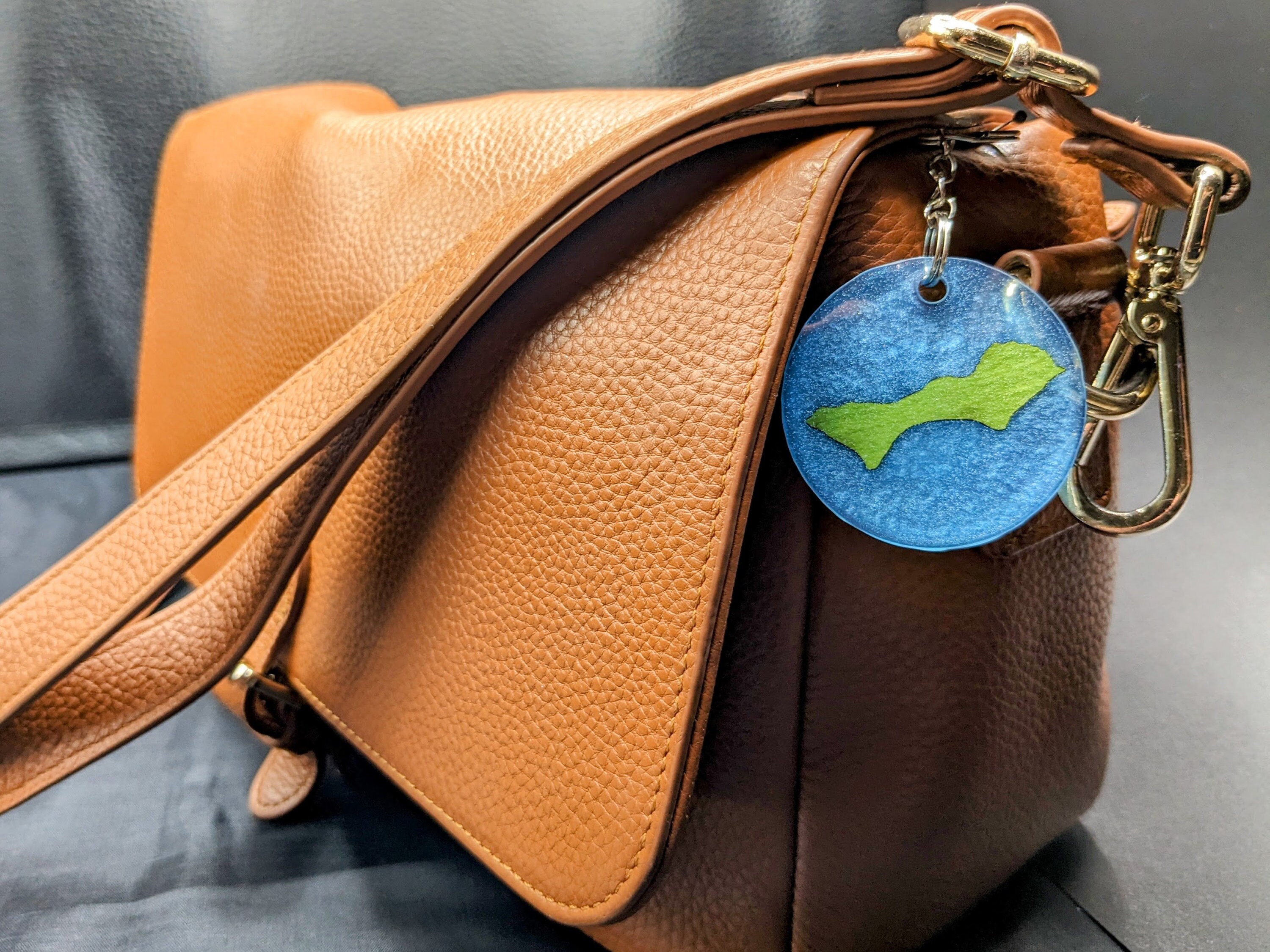 Lovango Cay USVI Map Keychain, Charming Caribbean Blue Resin Virgin ...