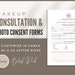 Makeup Consultation & Photo Consent Form Makeup Artist - Etsy