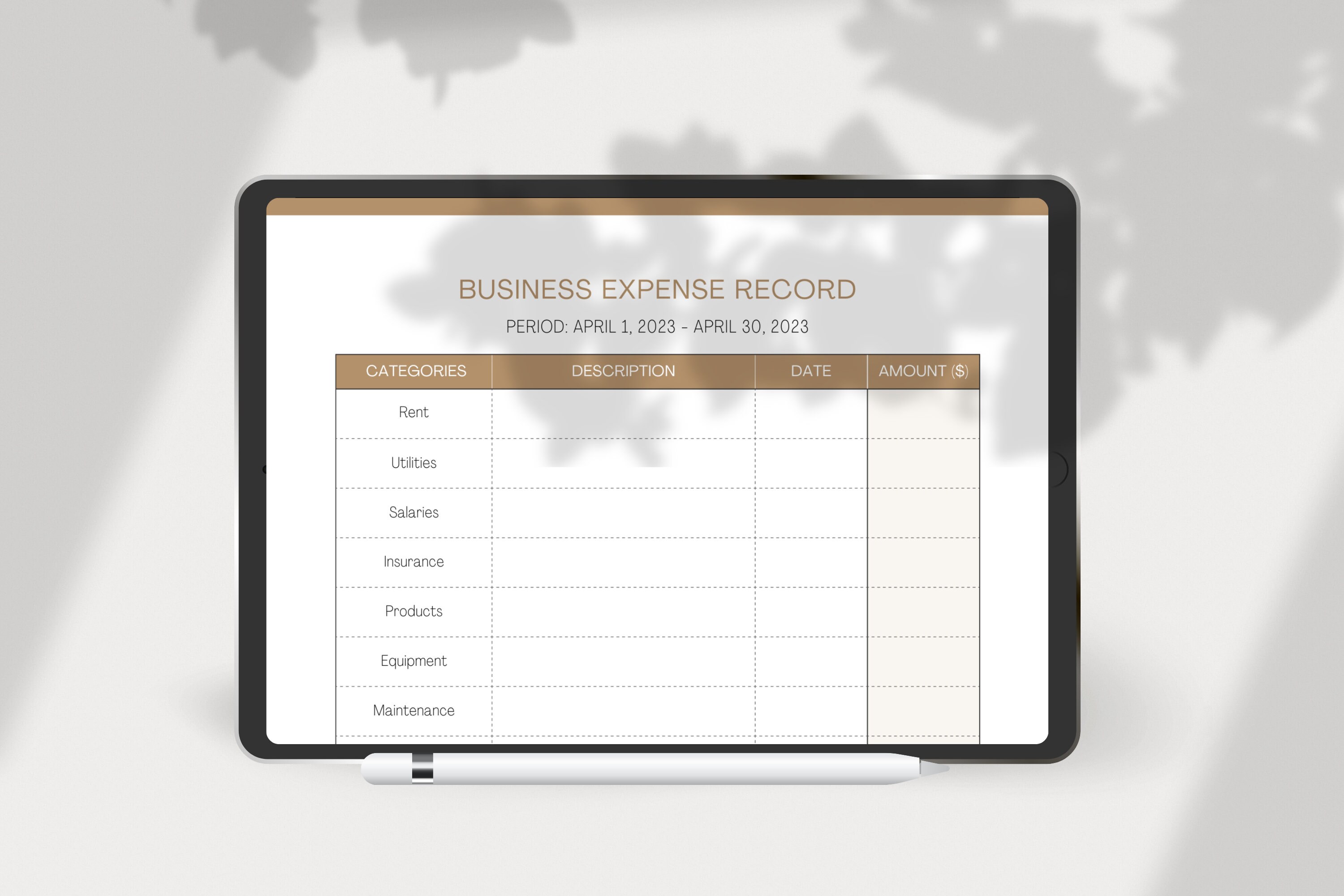 Salon Business Expense Record: Editable Canva Template (digital ...