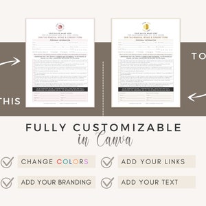 Skin Tag Removal Intake Form | Canva Templates | Consultation Form ...