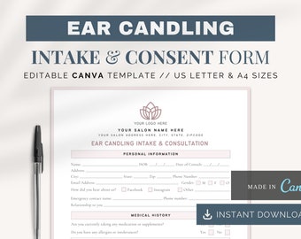 Ear Candling Consent Form - Etsy