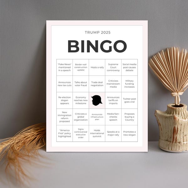 Trump Bingo Card - Etsy