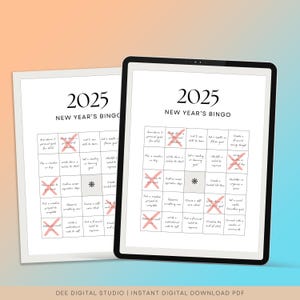 2025 Bingo Card, New Year Bingo Card, 2025 Goal Setting Vision Board ...