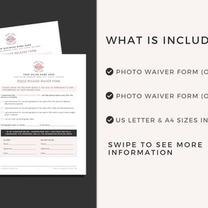 Photo or Video Release Form | Photo Waiver | Editable Canva Template ...