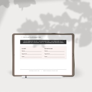 Makeup Consultation & Photo Consent Form | Makeup Artist | Makeup Canva ...