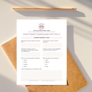 Makeup Consultation & Photo Consent Form | Makeup Artist | Makeup Canva ...