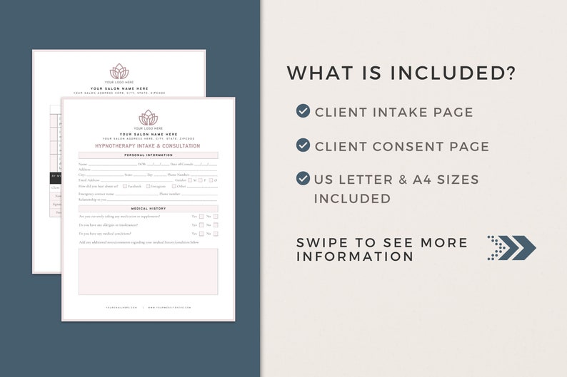 Hypnotherapy Intake Canva Templates Hypnotherapy Consent Form ...