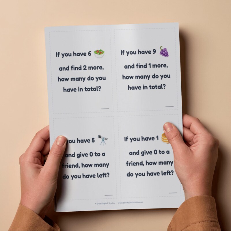 Math Word Problems Cards - Etsy