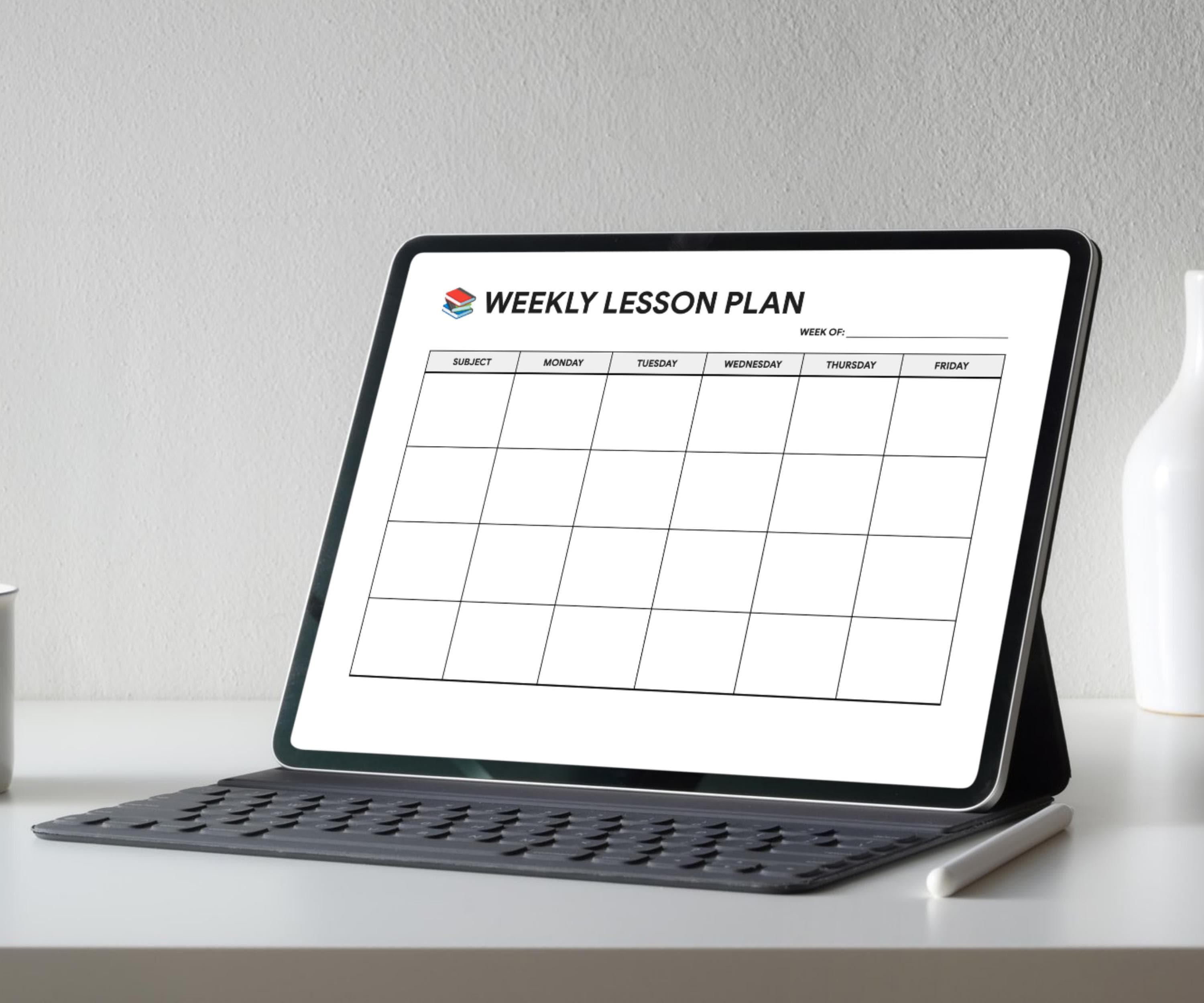Weekly Lesson Plan Template | Editable Teacher Planner (google Docs ...