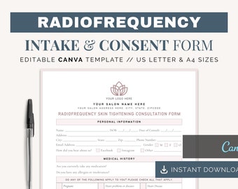 Radio Frequency Consent Form - Etsy Ireland