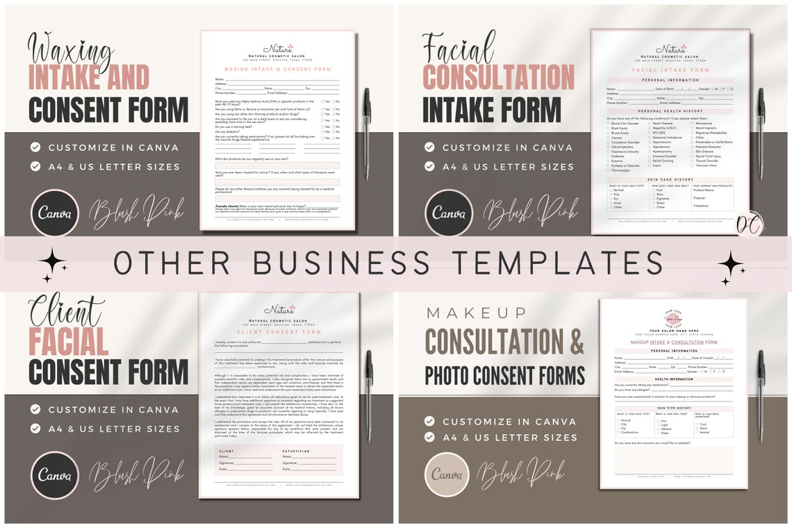 Skin Tag Removal Intake Form Canva Templates Consultation - Etsy