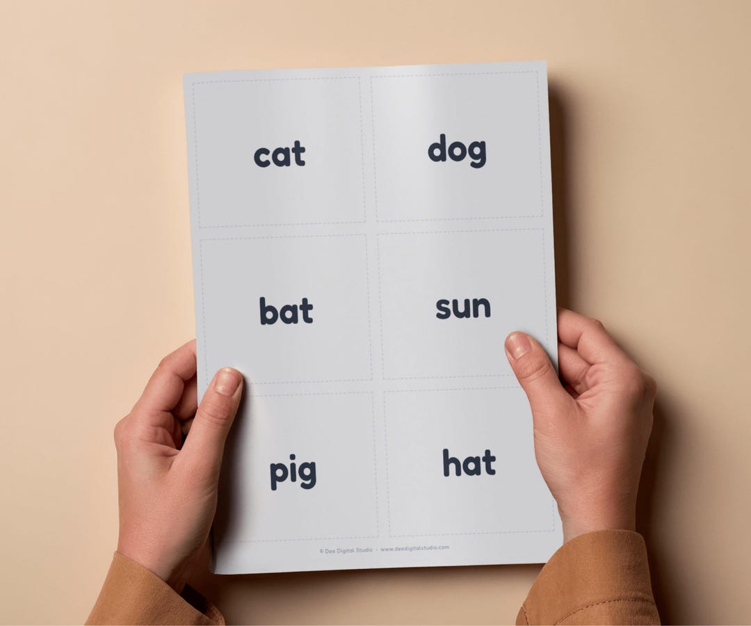 CVC Words Flashcards Printable | Phonics Blending Activity ...