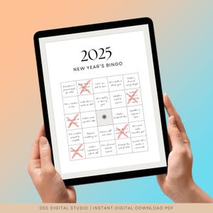 2025 Bingo Card, New Year Bingo Card, 2025 Goal Setting Vision Board ...
