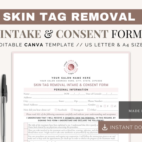 Mole Removal Consent Form - Etsy