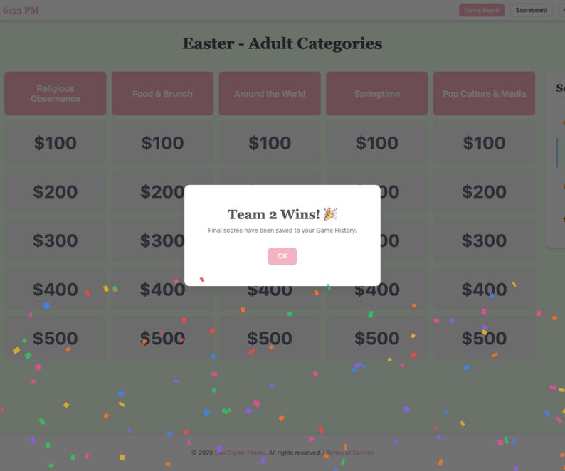 Easter Jeopardy Game, Digital Trivia Game, Spring Party Activity ...