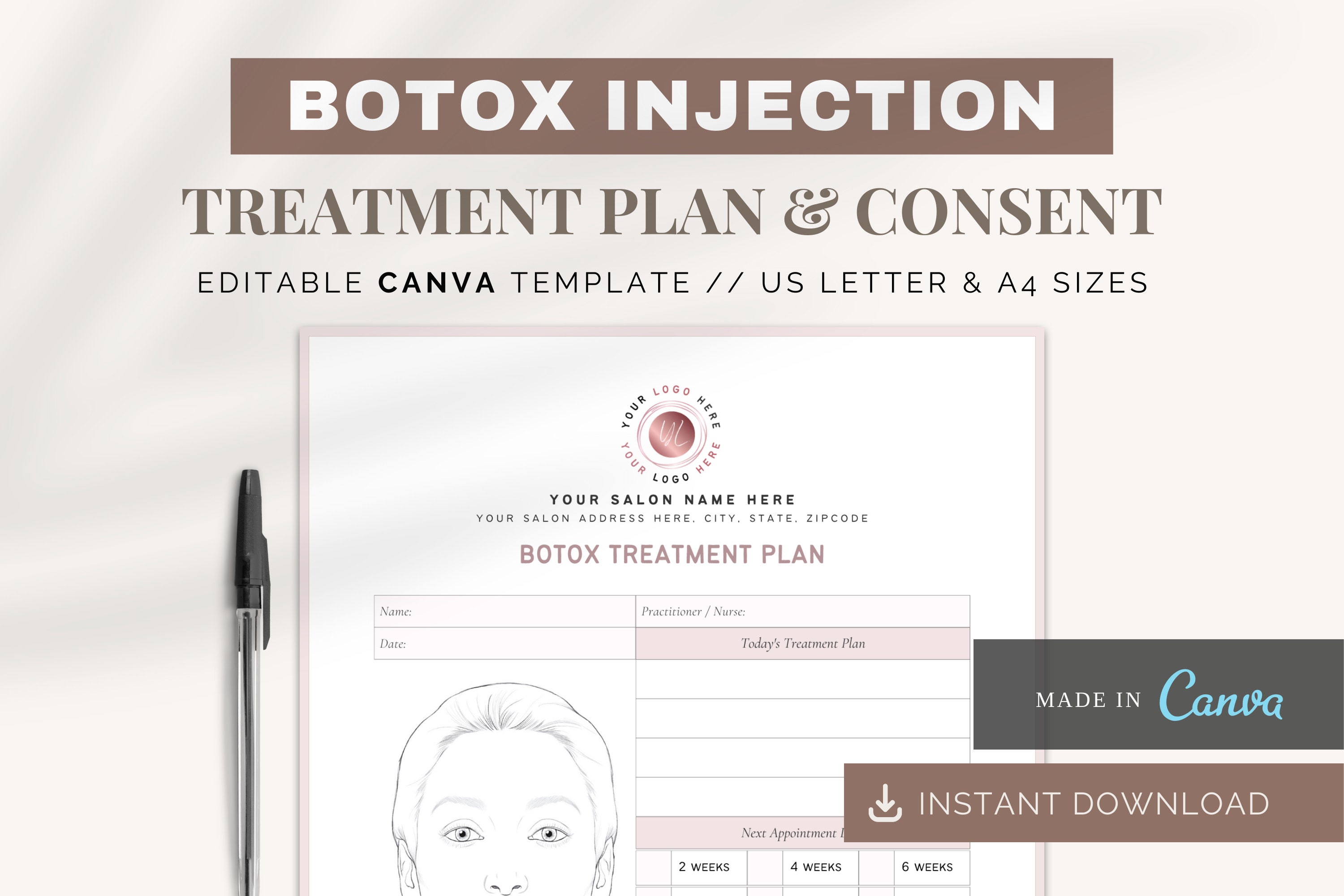 Botox Injection Site Forms