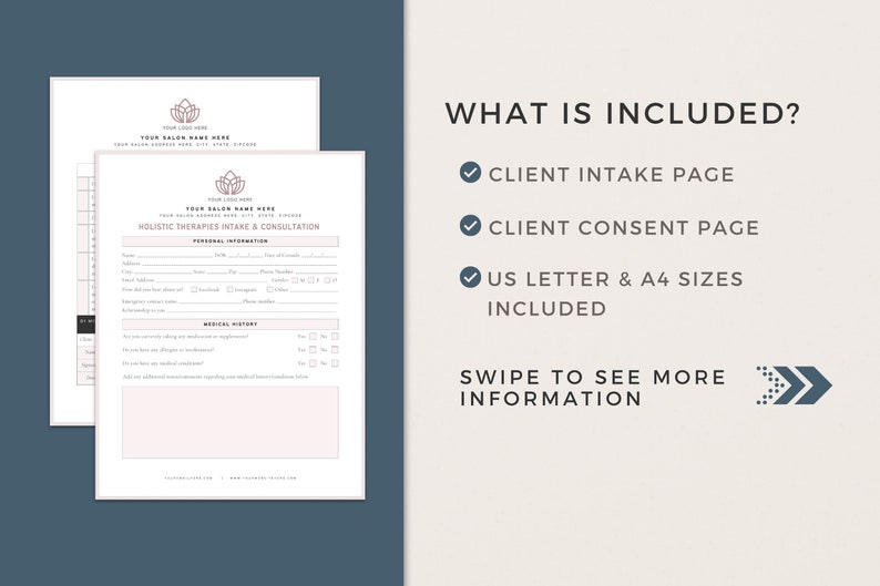Holistic Therapy Intake | Canva Templates | Holistic Therapy Consent ...