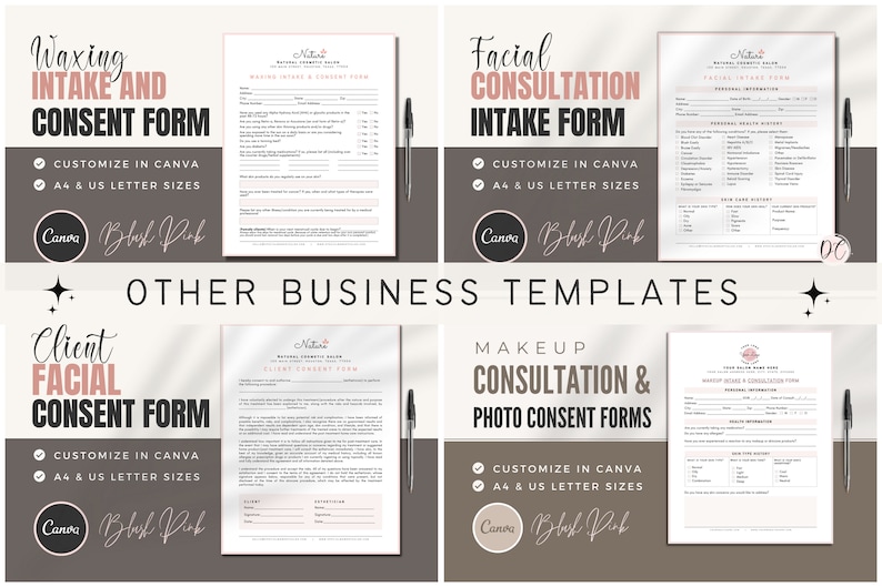 Holistic Therapy Intake | Canva Templates | Holistic Therapy Consent ...
