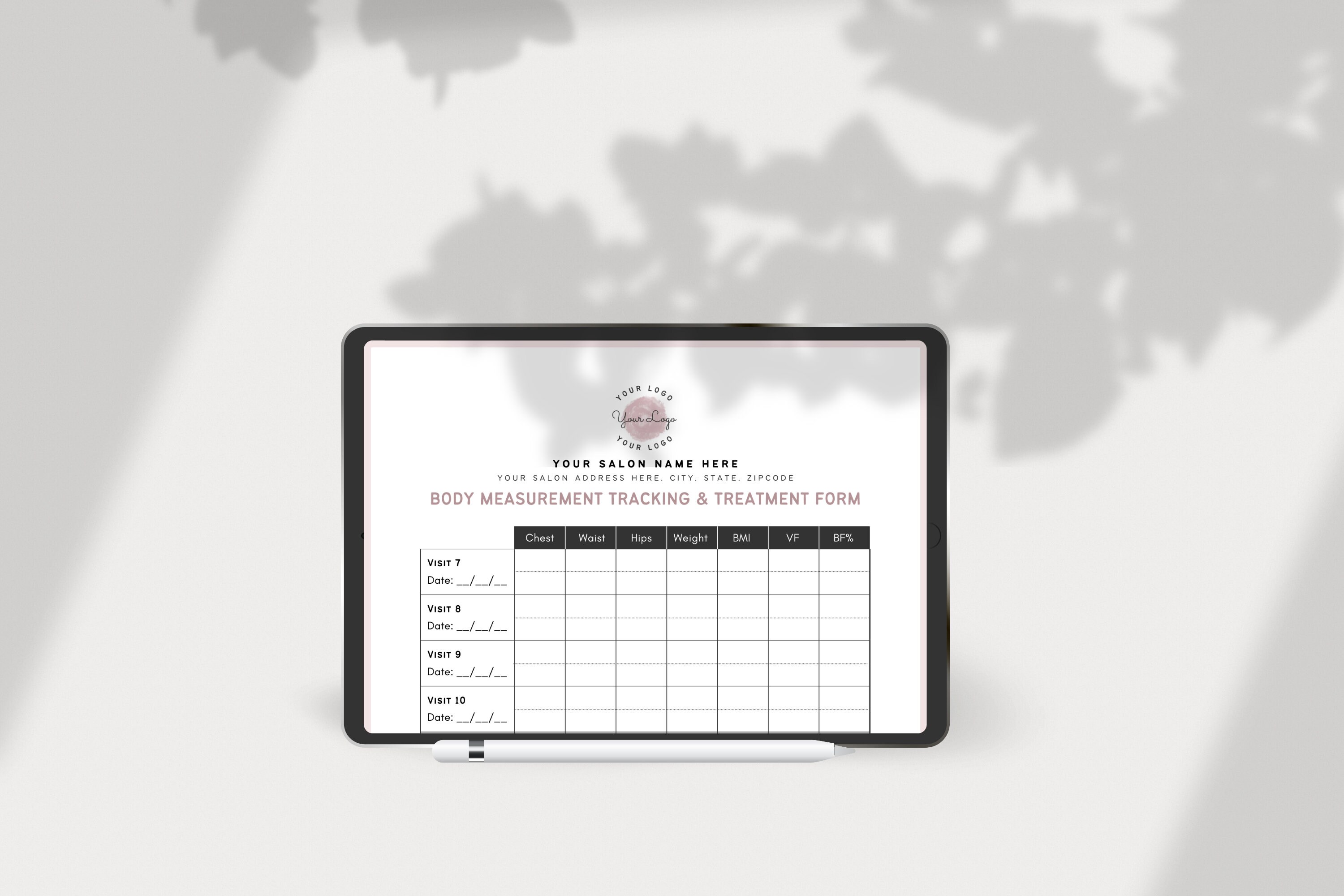 Body Measurement Result Tracker Form Client Weight Loss Canva Template ...