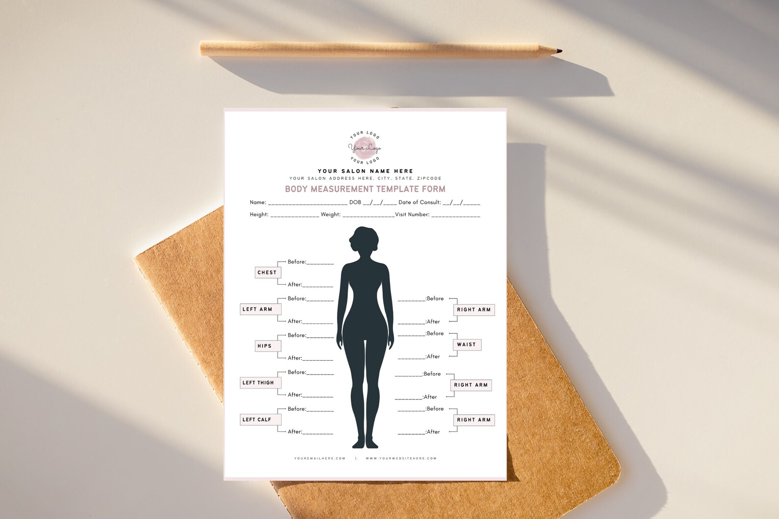 Body Measurement Form Client Body Measurement Intake Canva Templates ...