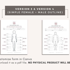 Body Measurement Form Client Body Measurement Intake Canva Templates ...