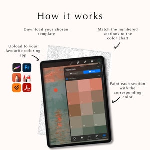 Paint by Number Kit Digital, Procreate, Fresco, Sketchbook, Art Set ...