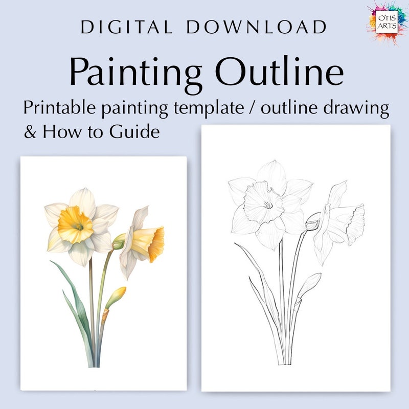 Mini Daffodil Painting - Etsy