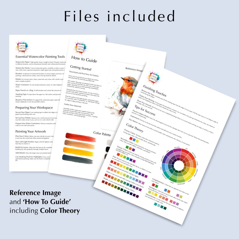 Robin Painting Template, Outline Drawing, PDF Digital Download for ...