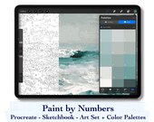 Paint by Number Kit Digital Procreate Sketchbook and Art Set - Etsy