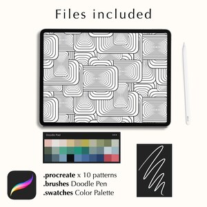 Procreate Doodle Pad, Patterns to Trace and Color, Digital Download - Etsy