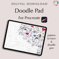 Procreate Doodle Pad, Patterns to Trace and Color, Digital Download ...