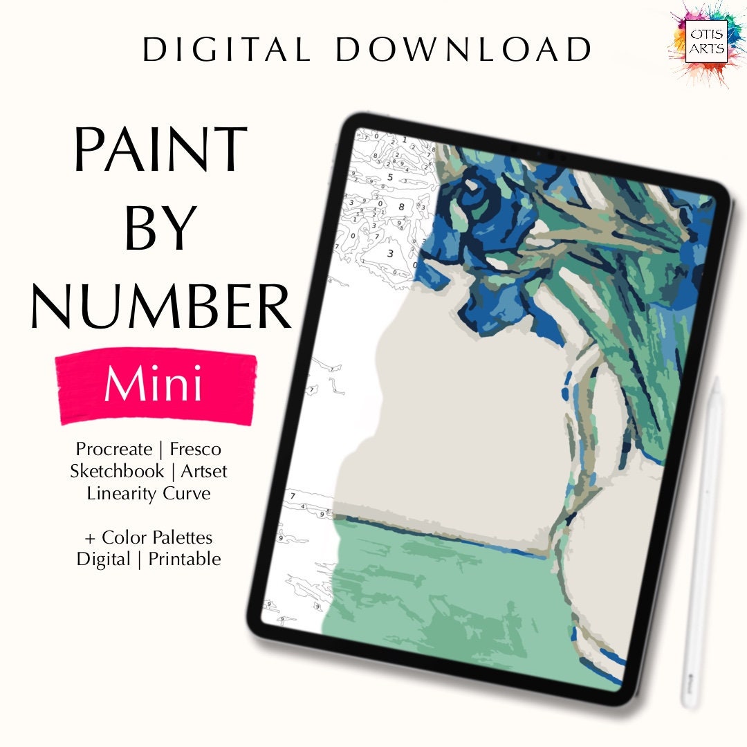 Beginners Digital Paint by Number Kit of Van Gogh Irises - Etsy
